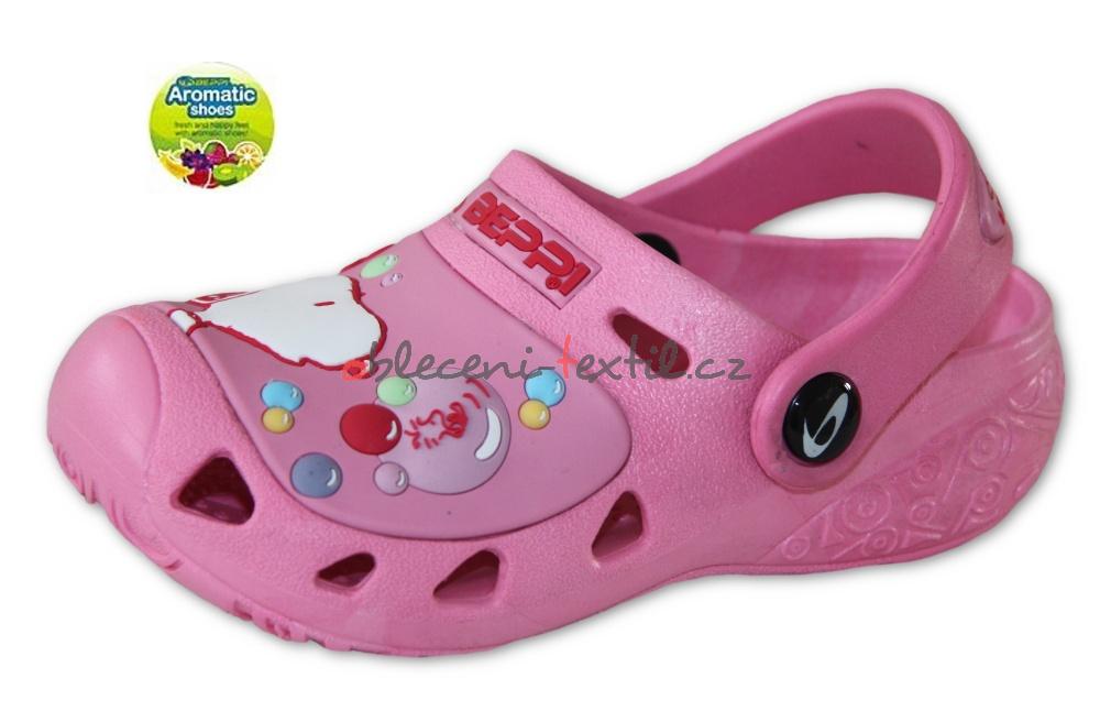 Dětské boty Clogs Beppi SNOOPY 2113780 - růžová