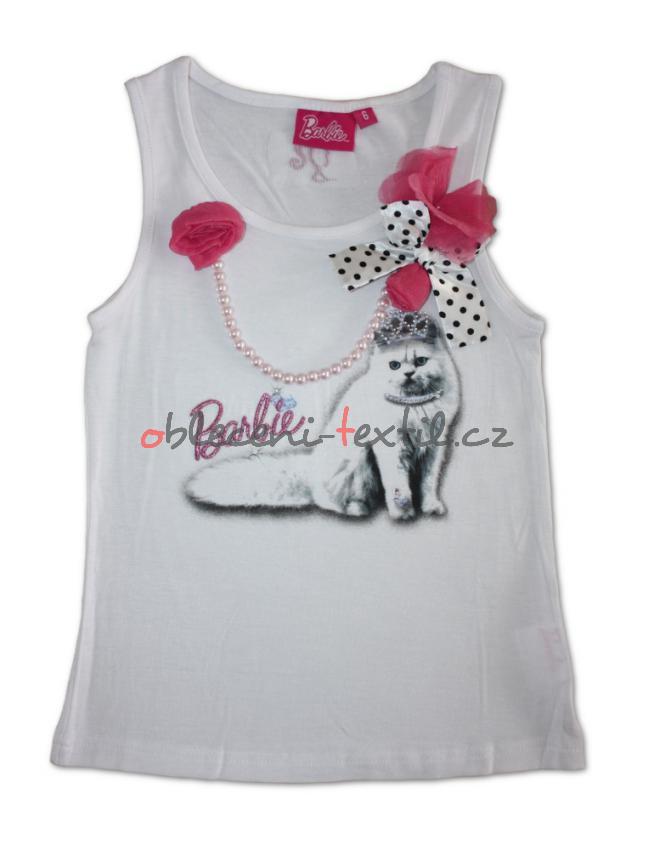 Dívčí letní top Barbie s kočičkou